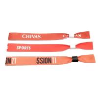 China Disposable RFID Polyester Wristband 13.56 MHz 350x15mm for Festival Party Events for sale