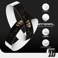China Customizable Gold Tyvek Arm Wrist Band 250x25mm Thermal Transfer Printing for Events for sale