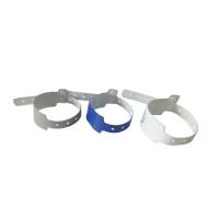 China Waterproof PVC Vinyl Wristband 250x25mm Wide Shape for Festival Wedding Event for sale