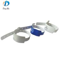 China Waterproof PVC Vinyl Wristband 250x25mm Wide Shape for Festival Wedding Event for sale