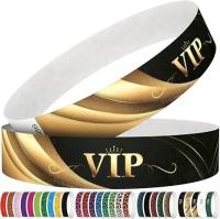 China Custom Tyvek Wristbands 250x25mm with 2 Color Graphics Design for Events for sale