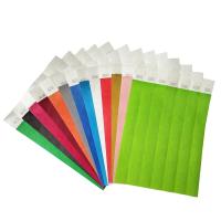 China Custom Tyvek Wristbands 250x25mm with 2 Color Graphics Design for Events for sale