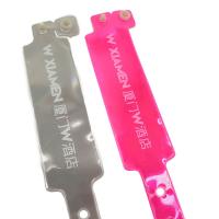 China DDJOY Reflective Neon PVC Vinyl Disposable Wristbands 250x25mm for Custom Events for sale