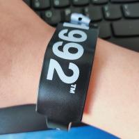 China Blue PVC Vinyl Wristband Bracelets for Events Festivals 250x25mm Custom Logo for sale