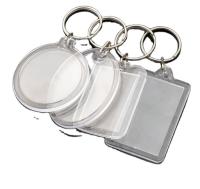 China Clear Acrylic Keychain 20pcs for Photo Card Number Card Deposit Bag Pendant for sale