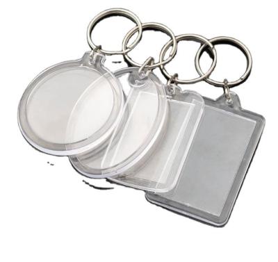 China Clear Acrylic Keychain 20pcs for Photo Card Number Card Deposit Bag Pendant for sale
