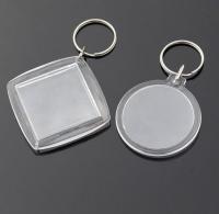 China Clear Acrylic Keychain 20pcs for Photo Card Number Card Deposit Bag Pendant for sale