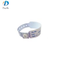 China Skin Friendly PVC RFID Baby Wristband 170x18mm Waterproof Anti Allergy Hospital ID for sale