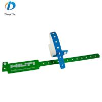 China Waterproof Plastic ID Wristband 250x25mm One-Time Use Ticket Identification Bracelet for sale
