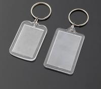 China Clear Acrylic Keychain 20pcs for Photo Card Number Card Deposit Bag Pendant for sale