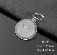 China Clear Acrylic Keychain 20pcs for Photo Card Number Card Deposit Bag Pendant for sale