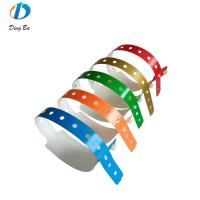 China Waterproof Plastic ID Wristband 250x25mm One-Time Use Ticket Identification Bracelet for sale