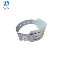 China Skin Friendly PVC RFID Baby Wristband 170x18mm Waterproof Anti Allergy Hospital ID for sale