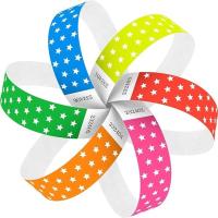 China Tyvek Wristbands 250x19mm Tear Resistant Disposable Paper Armband for Events Parties for sale