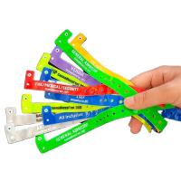 China Waterproof RFID Neon PVC Wristband 250x25mm Custom Festival Bracelet for sale