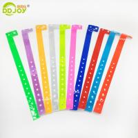 China Neon Color PVC Reflective Wristband 250x25mm 250x16mm Disposable Party VIP Bangle for Event Entrance for sale