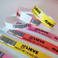 China Custom Blue Tyvek Wristbands for Events 250x25mm Dupont Paper Band for sale