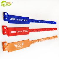 China Yellow PVC Vinyl ID Bracelet Wristband 250x25mm Waterproof One-Off Festival Wristband for sale