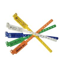 China Custom Neon PVC Wristband 250x25mm Waterproof Tear Resistant for Events Festivals for sale
