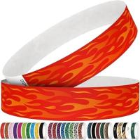 China Custom Tyvek Paper Wristbands 250x25mm 250x19mm Waterproof Adhesive Closure for Events for sale