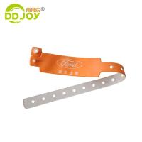 China Custom Neon PVC Wristband 250x25mm Waterproof Tear Resistant for Events Festivals for sale