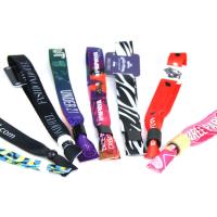 China Custom Logo Satin Fabric RFID Wristbands 350x15mm for Guest VIP Vendor Media Staff Artist for sale