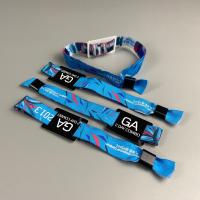 China Custom Logo Satin Fabric RFID Wristbands 350x15mm for Guest VIP Vendor Media Staff Artist for sale