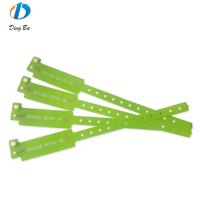 China Custom Waterproof Plastic Wristbands 250x25mm for Festival Events Disposable Lock for sale