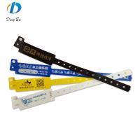 China Custom Waterproof Plastic Wristbands 250x25mm for Festival Events Disposable Lock for sale
