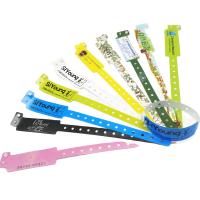 China Custom Plastic Vinyl Wristbands 250x25mm One Time Use Snap Closure for Events for sale