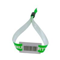 China Custom 13.56 MHz RFID Polyester Wristband 350x15mm for Concert Festival Events Disposable for sale