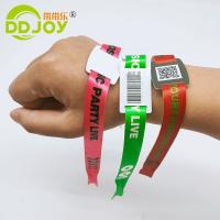 China Custom 13.56 MHz RFID Polyester Wristband 350x15mm for Concert Festival Events Disposable for sale