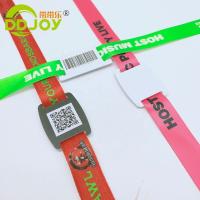 China Custom 13.56 MHz RFID Polyester Wristband 350x15mm for Concert Festival Events Disposable for sale