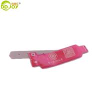 China Neon Color PVC Reflective Wristbands 250x25mm Wide Shape Disposable Plastic Lock Custom ID Event Party for sale