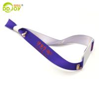China Custom Polyester Fabric Wristbands 350x15mm Disposable Woven Bracelet for Events for sale