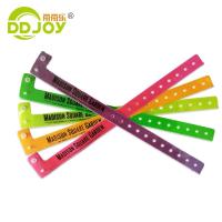 China Eco-friendly PVC Plastic Bracelet 250mm x 25mm Reflective Wrist Band for Anniversary Promotion for sale
