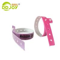 China Eco-friendly PVC Plastic Bracelet 250mm x 25mm Reflective Wrist Band for Anniversary Promotion for sale
