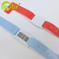 China Waterproof Disposable L Shape 13.56MHz RFID PVC Wristband 250x16mm for Medical Events for sale