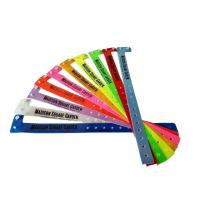 China Custom Neon PVC Wristbands 250x25mm Waterproof Adjustable for Festivals Events for sale