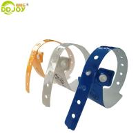 China Custom Logo PVC Wristband 250x25mm Waterproof Plastic Bracelet for Events for sale