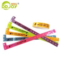 China Custom Neon PVC Wristbands 250x25mm Waterproof Adjustable for Festivals Events for sale