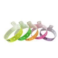 China Custom Neon PVC Vinyl Wristbands 250x25mm Waterproof for Events Parties for sale