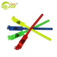 China Custom Neon PVC Vinyl Wristbands 250x25mm Waterproof for Events Parties for sale