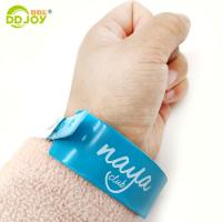 China Clear Identification PVC Button Bracelets One Time and Customized Design for Hotels for sale