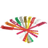 China Custom Plastic Wristbands 250x25mm Unisex Festival Event Wristbands Red Color Waterproof for sale