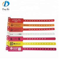 China Custom Plastic Wristbands 250x25mm Unisex Festival Event Wristbands Red Color Waterproof for sale