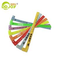 China Neon PVC Vinyl Wristband 250x25mm 250x16mm Custom Logo Waterproof Tear Resistant for Events Shipping for sale