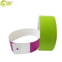 China Plain Tyvek Wristbands Orange 100 Pcs 250x19mm Waterproof Event Party Supplies OEM Custom for sale