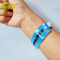 China Custom Logo PVC Vinyl Wristbands 250x25mm for Amusement Park Events Waterproof for sale