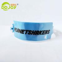 China Custom Logo PVC Vinyl Wristbands 250x25mm for Amusement Park Events Waterproof for sale